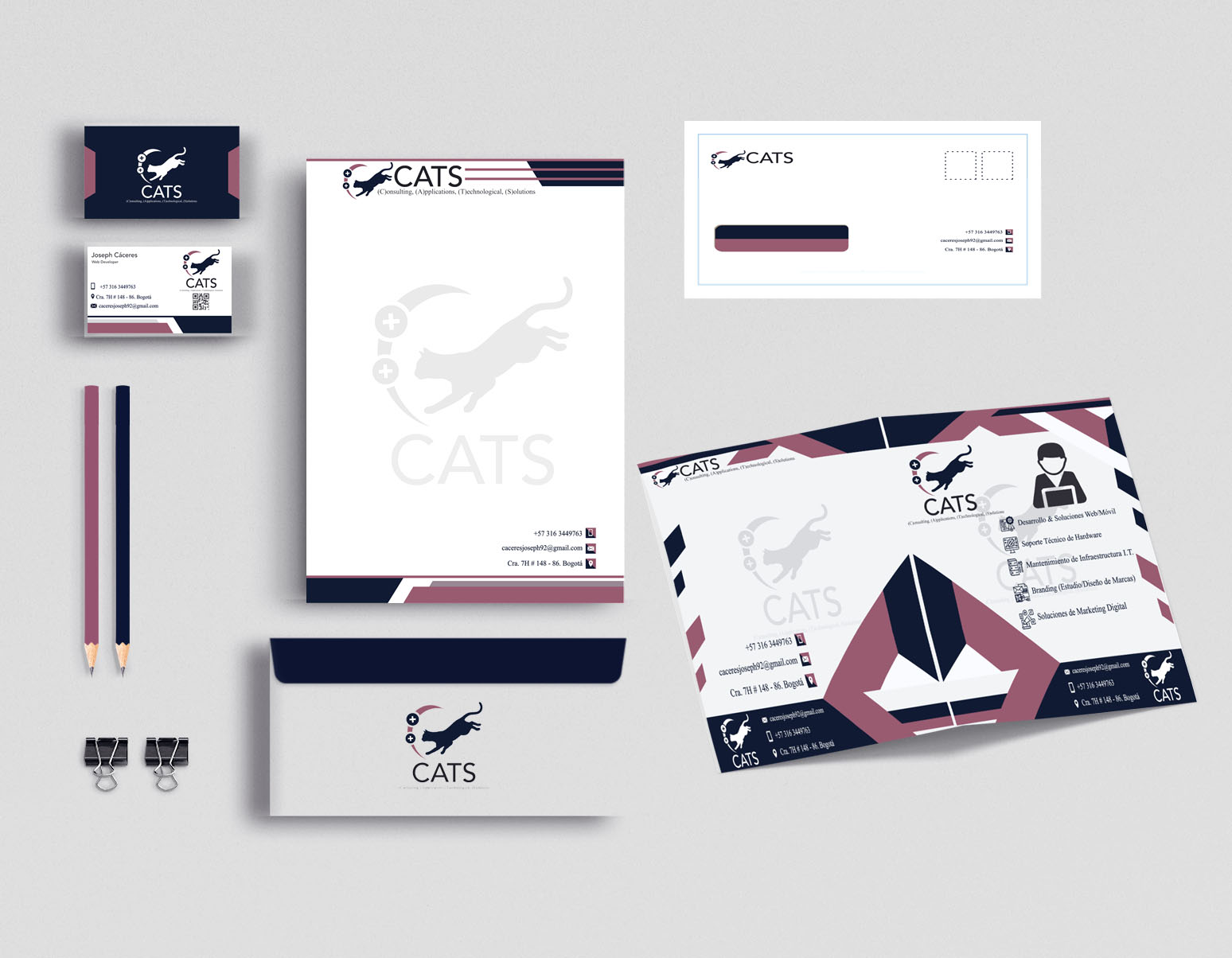 Creación De Imagotipo Y Piezas Gráfica De La Marca CATS